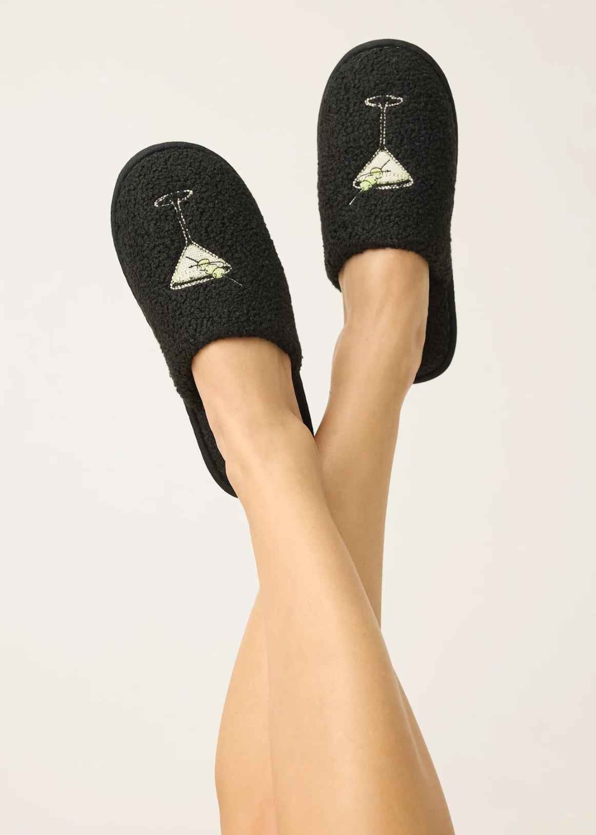 PJ Salvage Merrier With a Martini Slippers Black – Shop The Pink Door