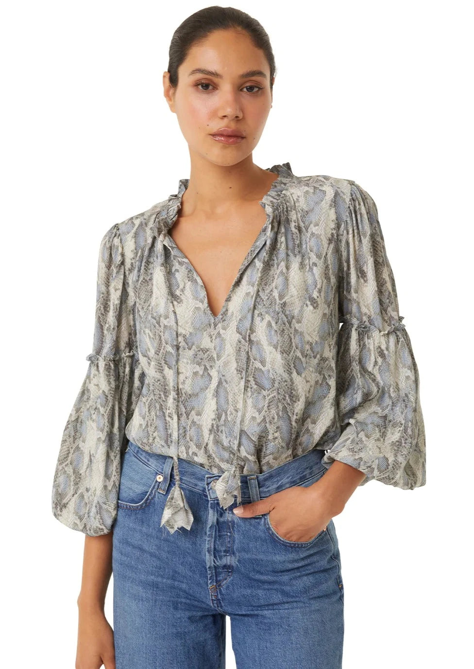 Misa Spring Python Blouse – Shop The Pink Door