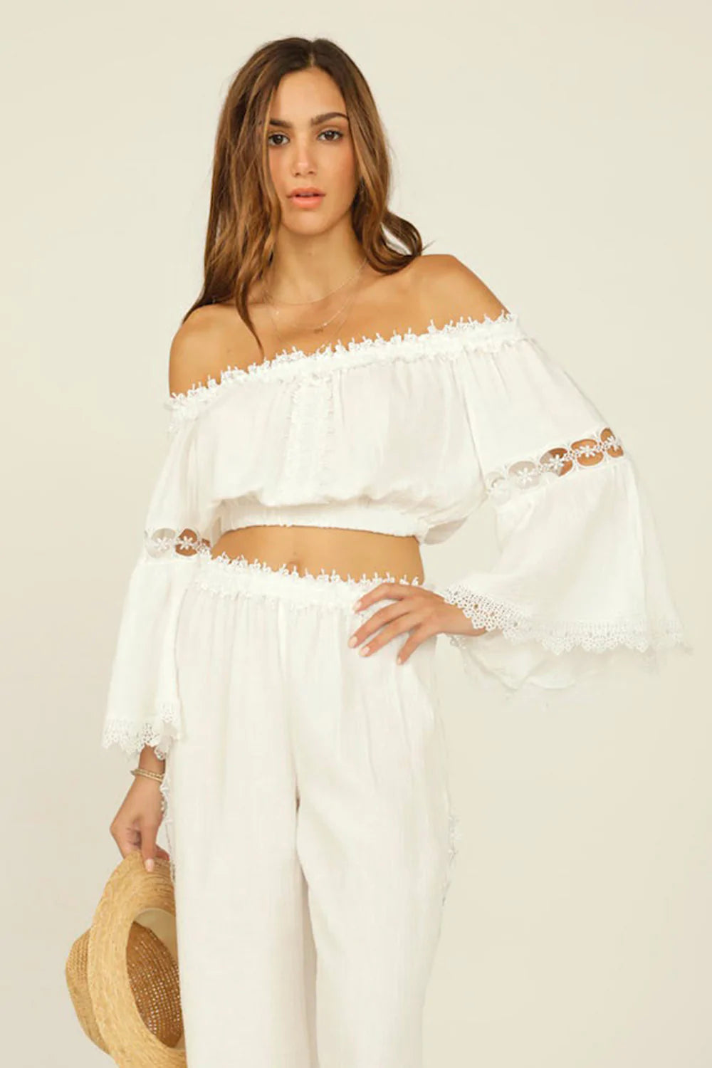 Surf Gypsy Crop Lace Top White – Shop The Pink Door